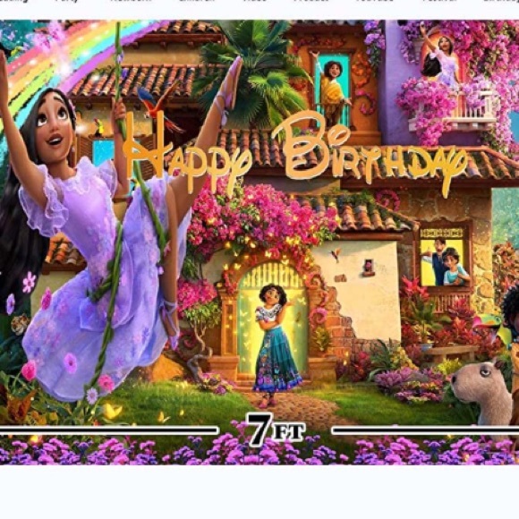 Party Supplies | Colorwonder Encanto Party Decorations For Girls 7x5 ...